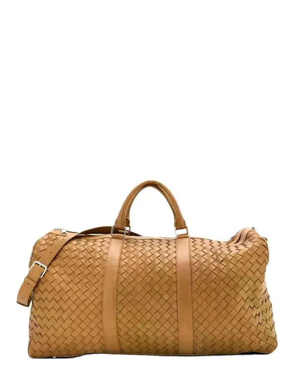 Bottega Veneta Intrecciato Leather Duffle Bag - Brown