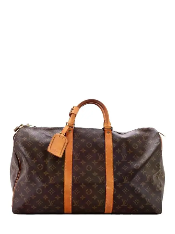 LOUIS VUITTON Keepall 50 Monogram Canvas Travel Bag - Brown