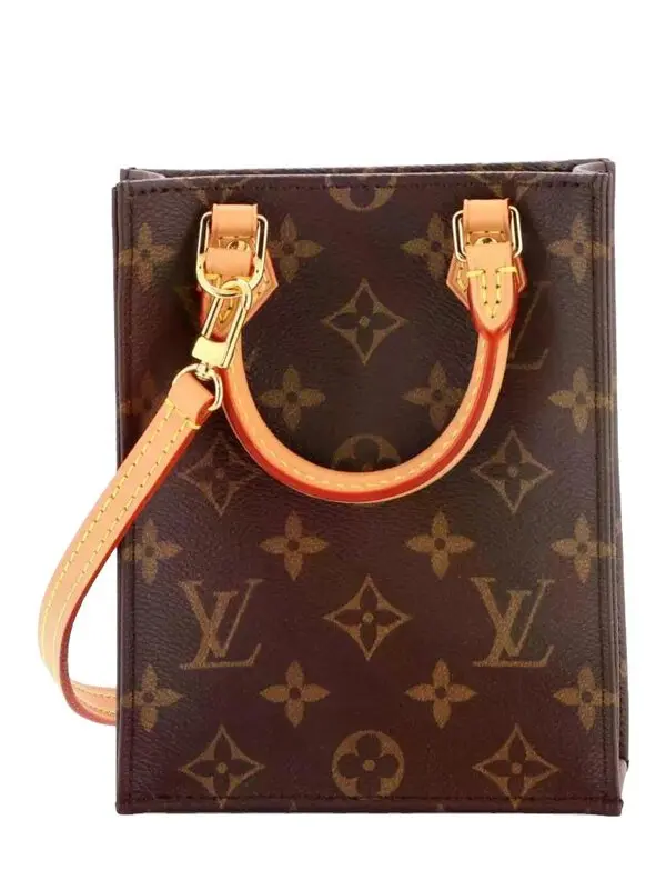 LOUIS VUITTON Petit Sac Plat Monogram Canvas - Brown