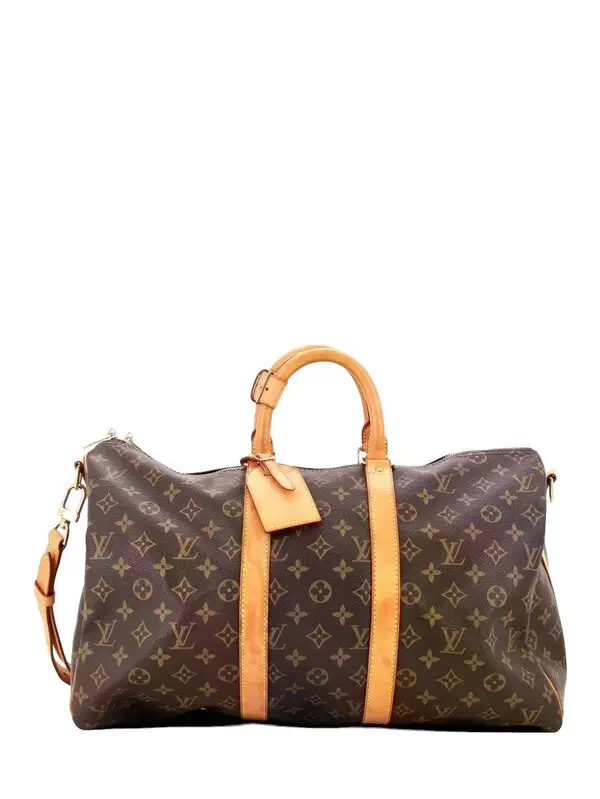 LOUIS VUITTON Keepall Bandouliere 45 Travel Bag Monogram Canvas - Brown