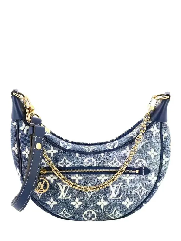 LOUIS VUITTON Loop Handbag Monogram Jacquard Denim - Blue
