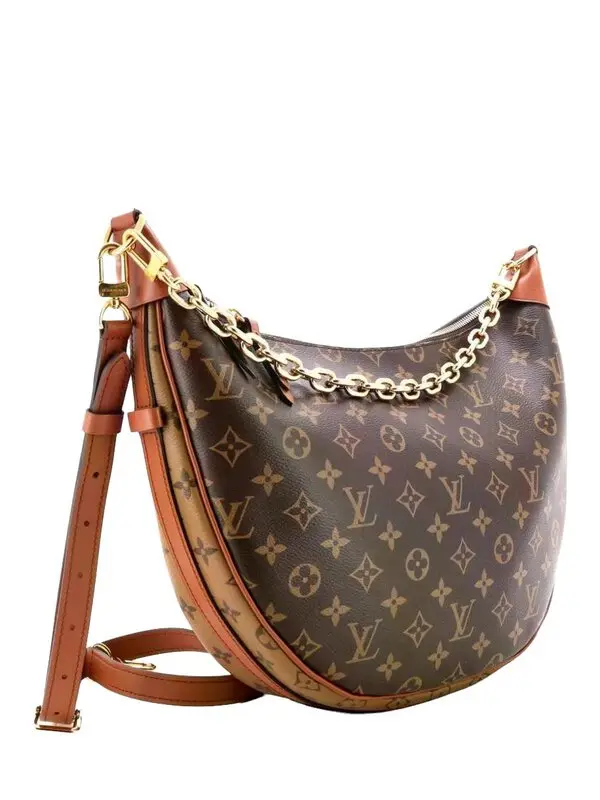 LOUIS VUITTON Loop Reverse Monogram Canvas Hobo Bag - Brown