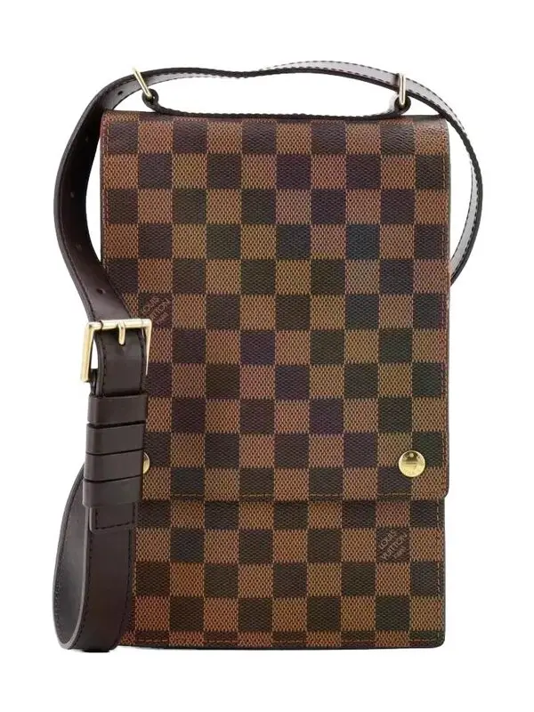 LOUIS VUITTON Portobello Messenger Damier Crossbody Bag - Brown