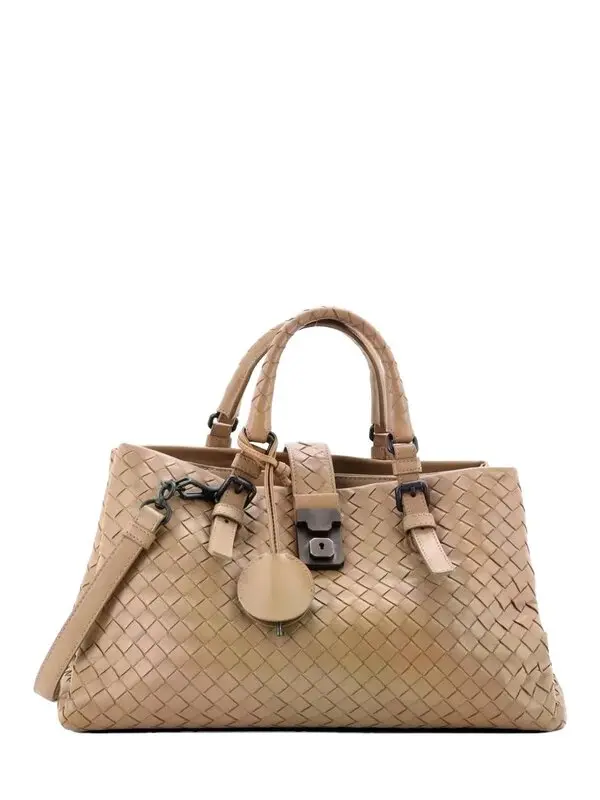 Bottega Veneta Roma Bag Intrecciato Nappa Small Tote Bag - Neutrals
