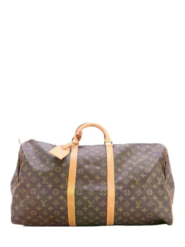 LOUIS VUITTON Keepall Monogram Canvas 55 Travel Bag - Brown