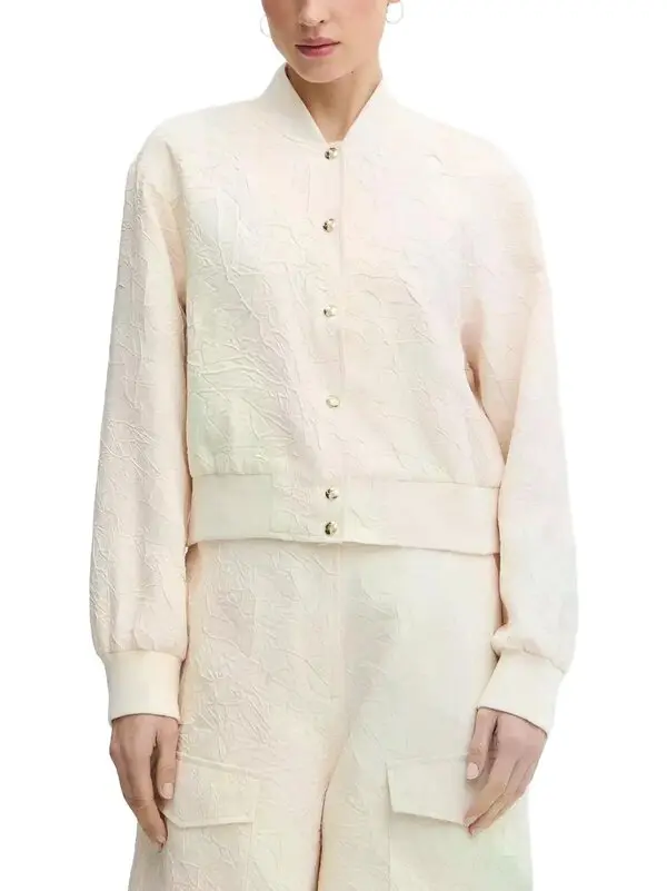 Liu Jo Wrinkle-effect Bomber Jacket - Neutrals