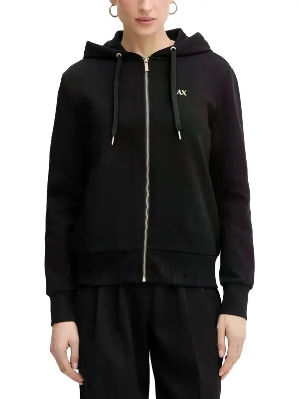 Armani Exchange Zip-up Hoodie - Black