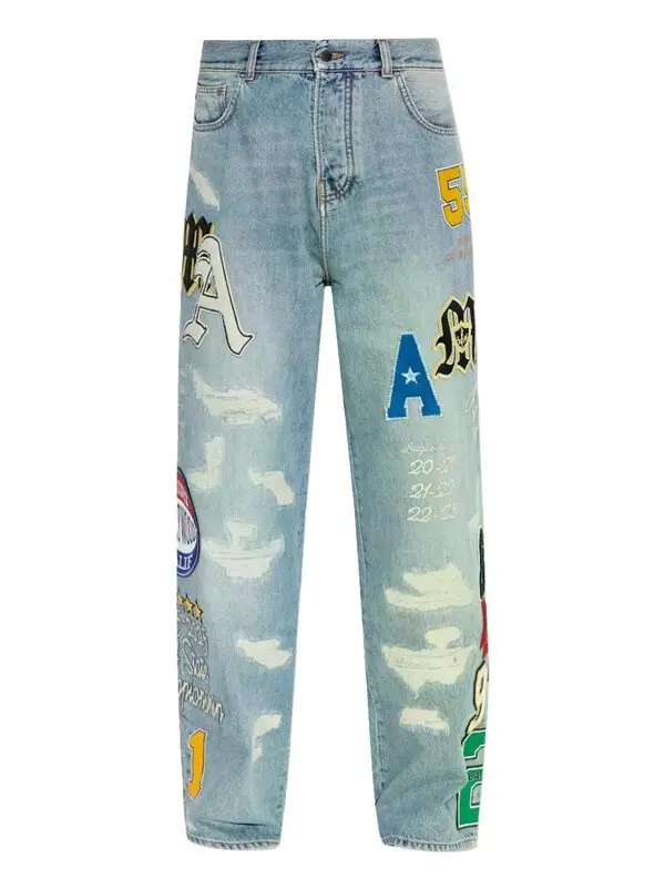 Amiri Patchwork Jeans - Blue