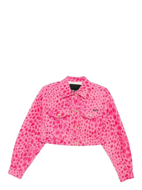 Just Cavalli Animal-print Button Jacket - Pink