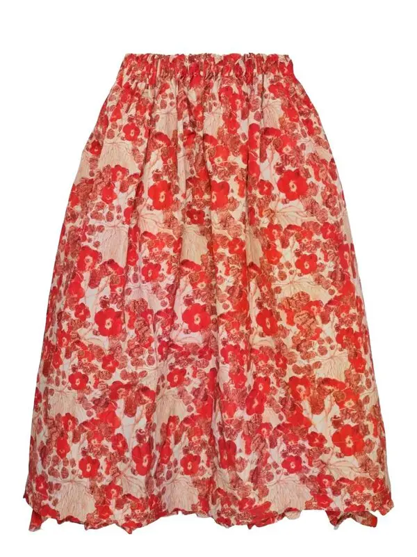 COMME DES GARÇONS TAO Floral-print Skirt - Red