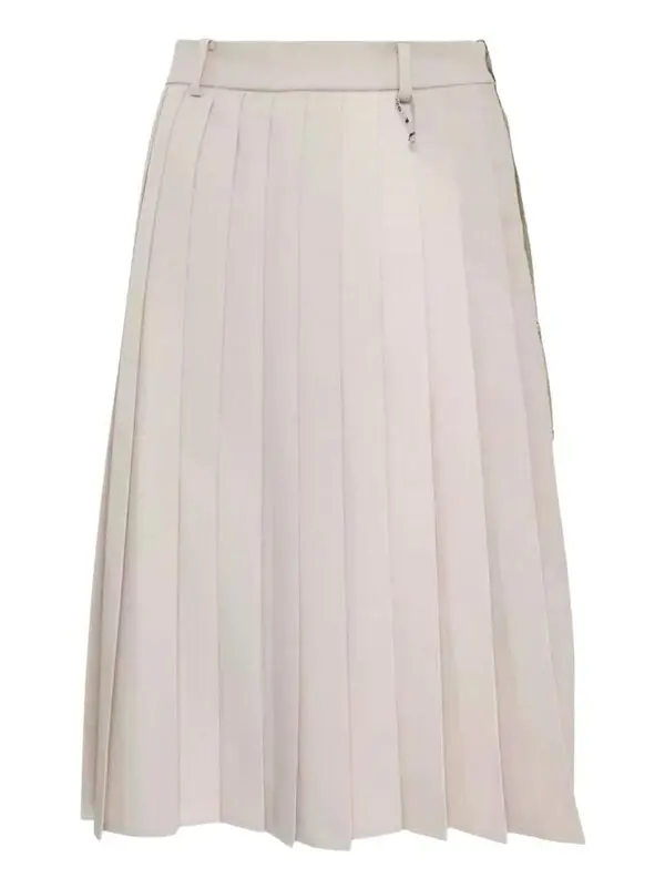 Mihara Yasuhiro Pleated Midi Skirt - Neutrals