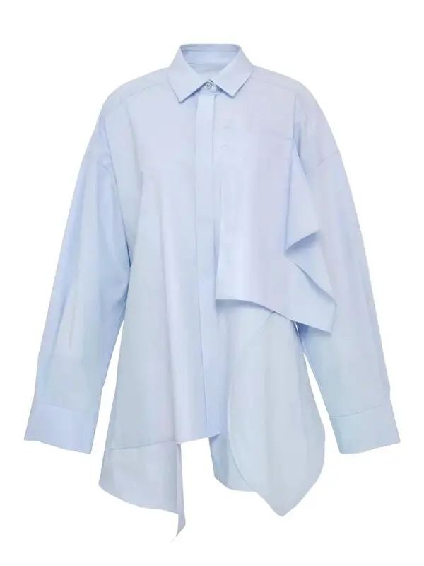 ENFOLD Asymmetric Shirt - Blue