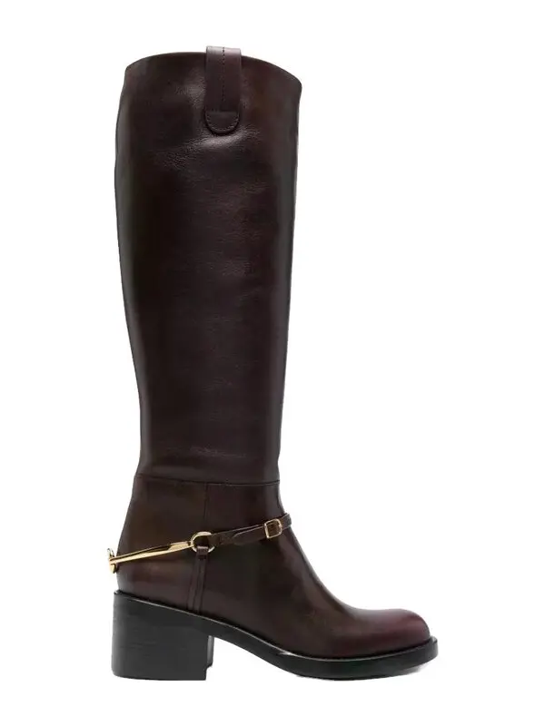 Chloé Dakota Round-toe Strap Boots - Brown