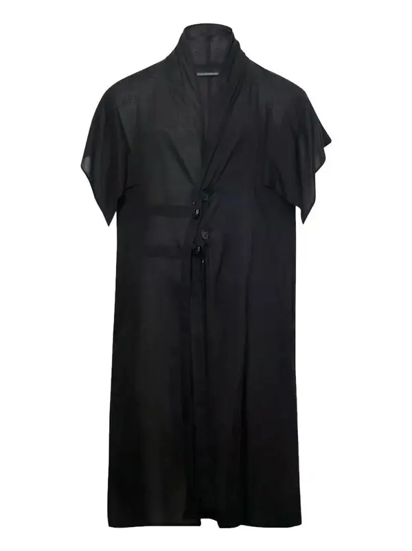 Yohji Yamamoto Button Short-sleeve Vest - Black