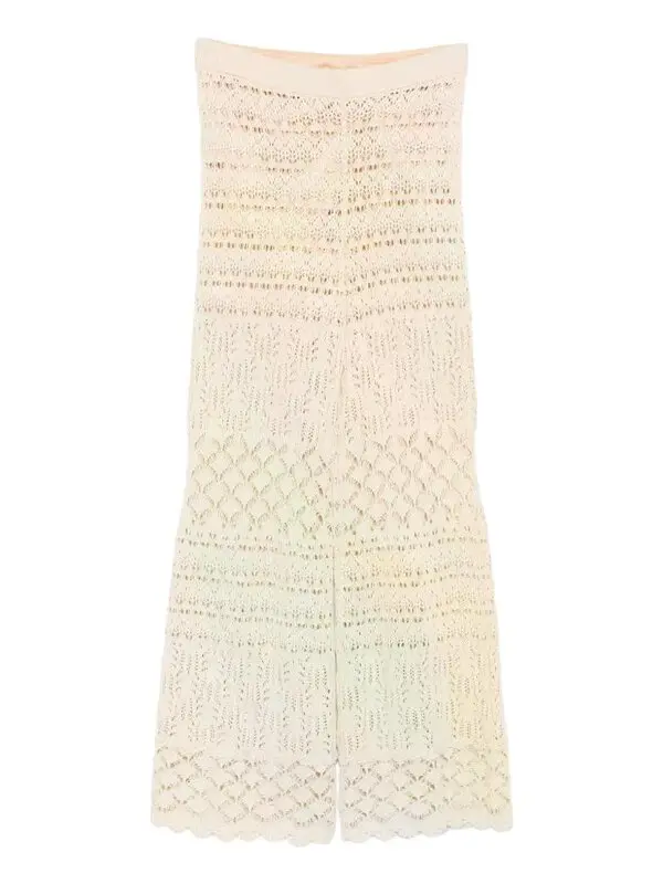 SEMICOUTURE Crochet Knit Trousers - Neutrals