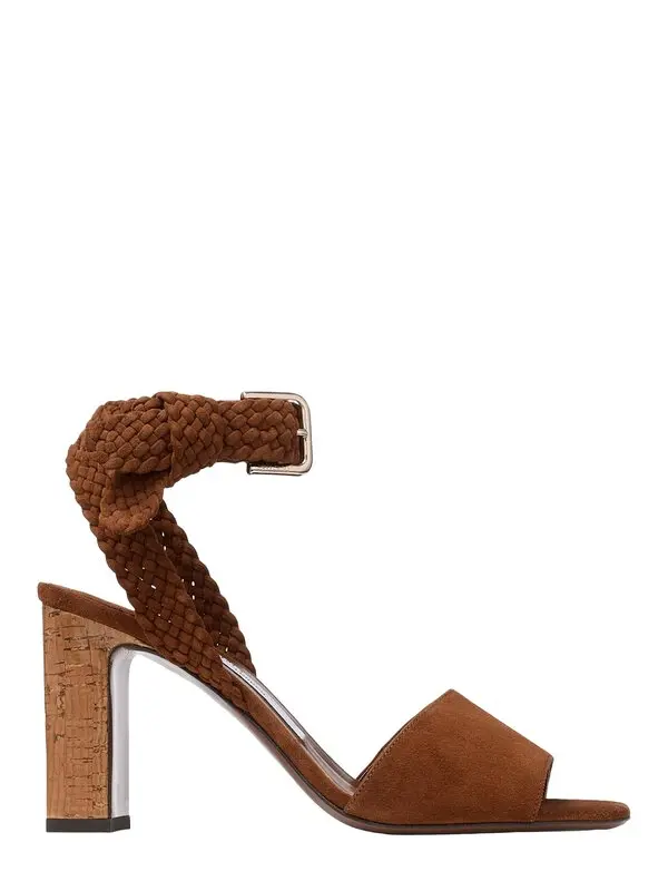 JIMMY CHOO Rori 85 Braided Sandals - Brown