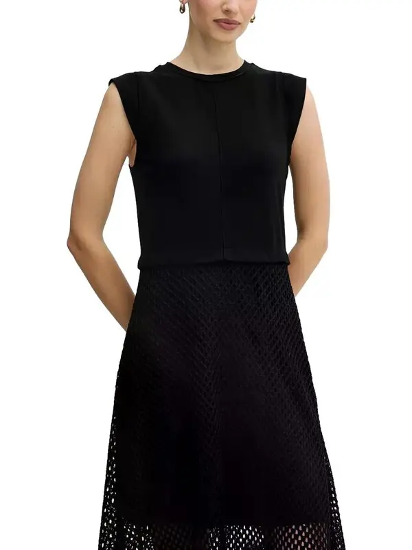 Dkny Flared Maxi Dress - Black