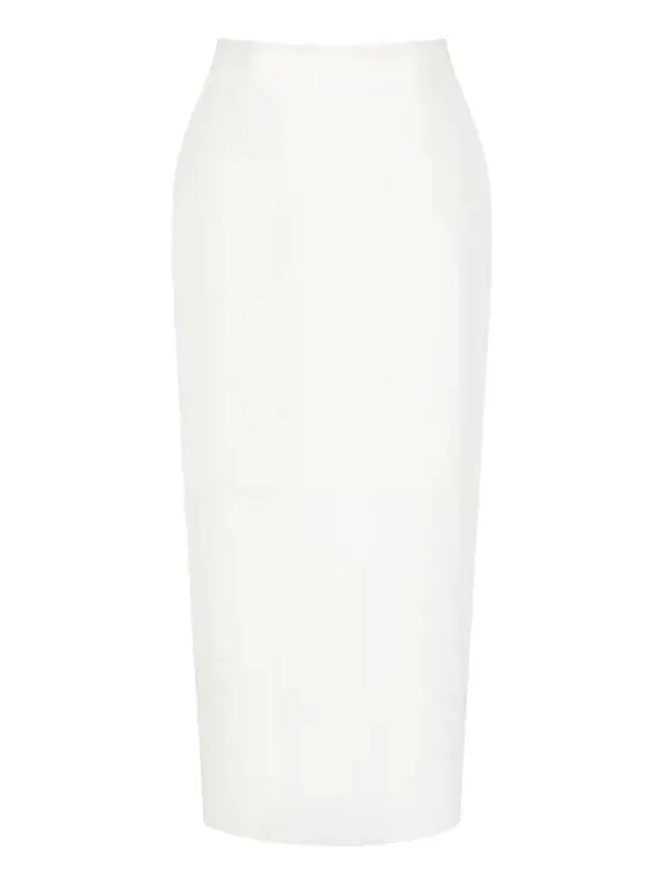 POST MERIDIEM Slit Midi Skirt - Neutrals