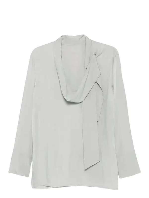 SYSTEM Tie-neck Blouse - Grey