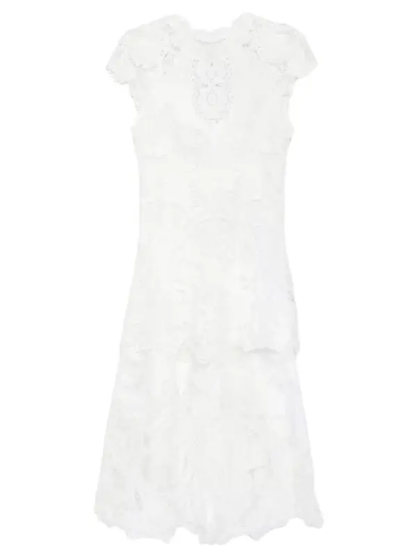 Simkhai Lace-detail Layered Midi Dress - White