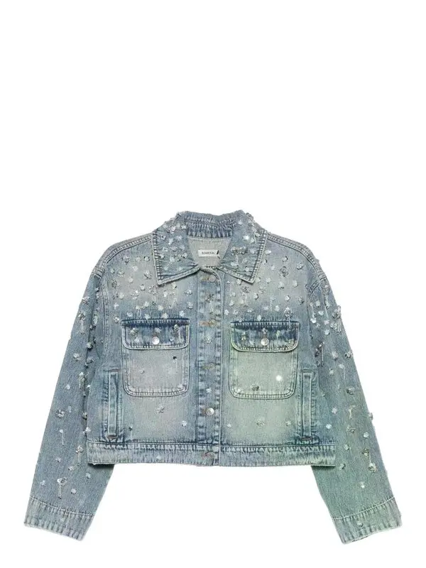 Simkhai Embellished Chest-pocket Jacket - Blue