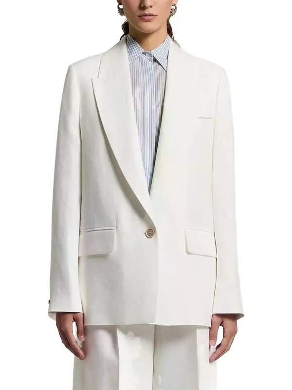 Peserico Linen Gabardine Blazer - White