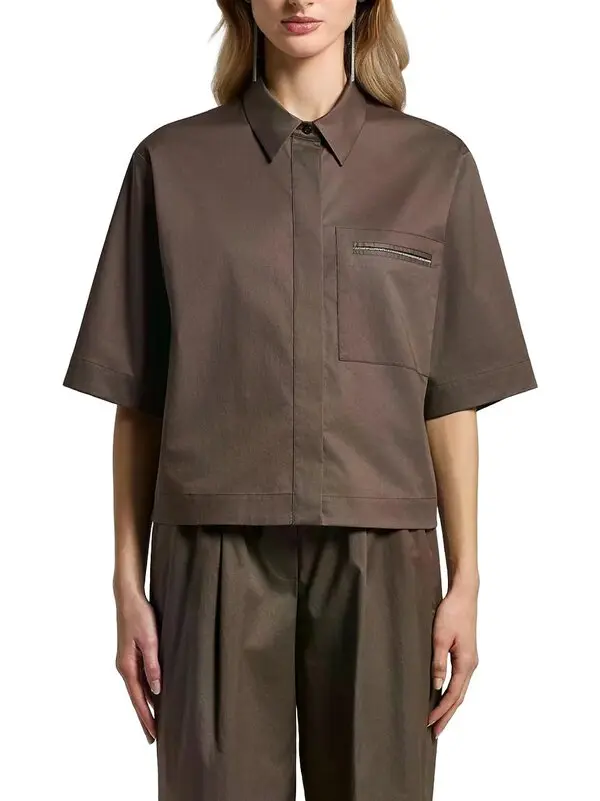 Peserico Chest-pocket Shirt - Brown