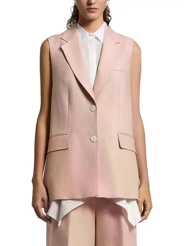 Peserico Buttoned Sleeveless Jacket - Pink