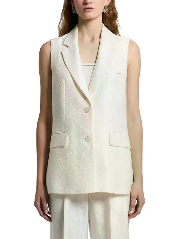 Peserico Buttoned Vest - White
