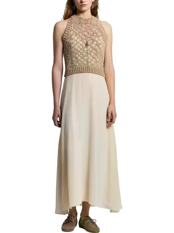 Peserico Crochet Midi Dress - Neutrals