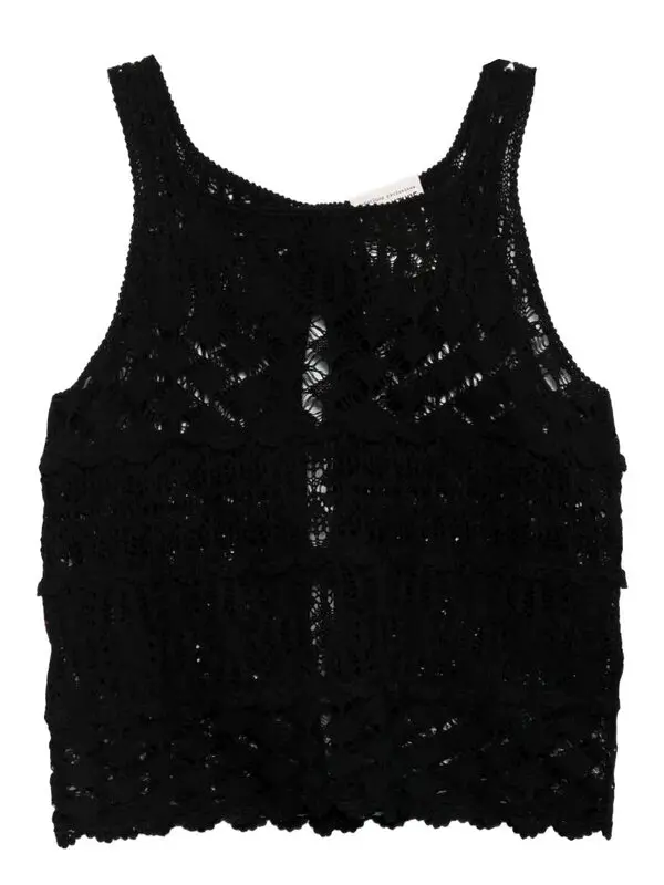 SEMICOUTURE Lace Top - Black