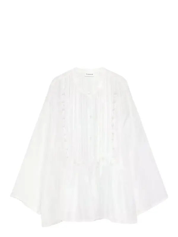 P.a.r.o.s.h Beaded Pleated Blouse - White