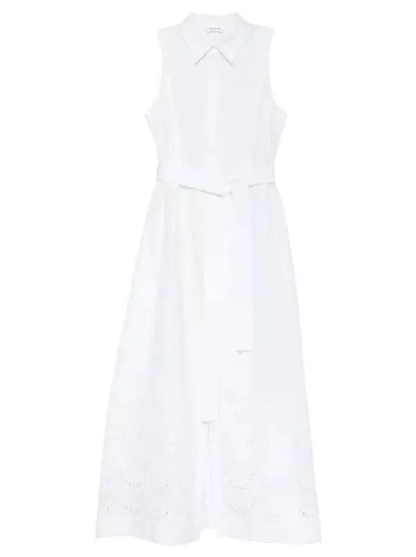 P.a.r.o.s.h Pointelle Cotton Maxi Dress - White