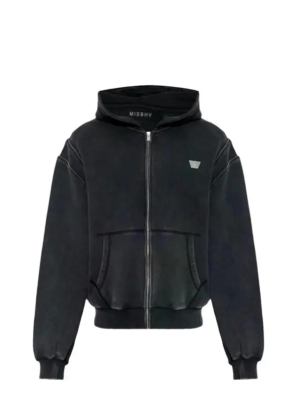 MISBHV Hooded Zip Up - Black