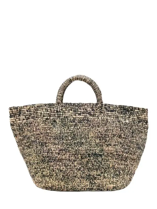 IBELIV Woven Top Handle Tote Bag - Neutrals