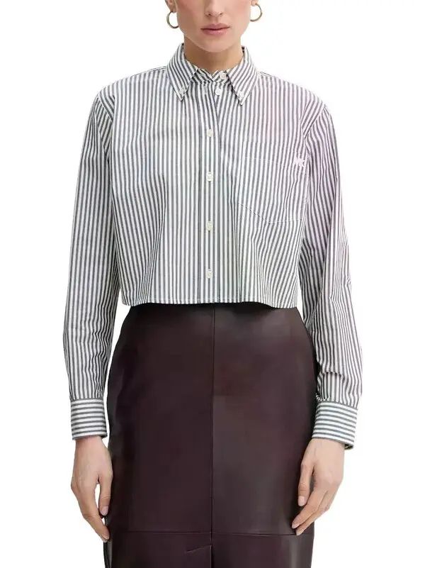 Michael Kors Striped Chest-pocket Shirt - White
