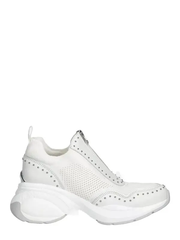 Michael Kors Zuma Studded Zip Sneakers - White