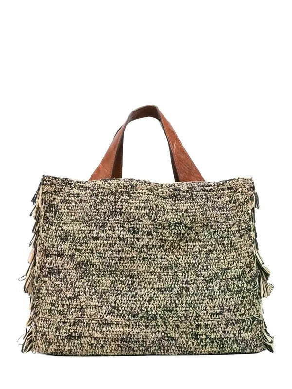 IBELIV Onja Fringed Tote Bag - Neutrals