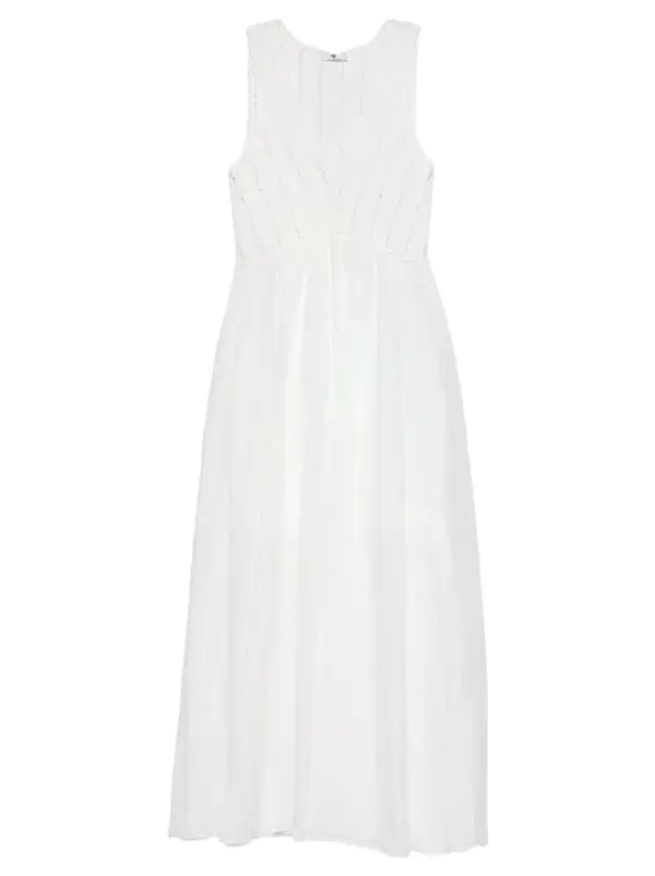 TWINSET V-neck Midi Dress - White
