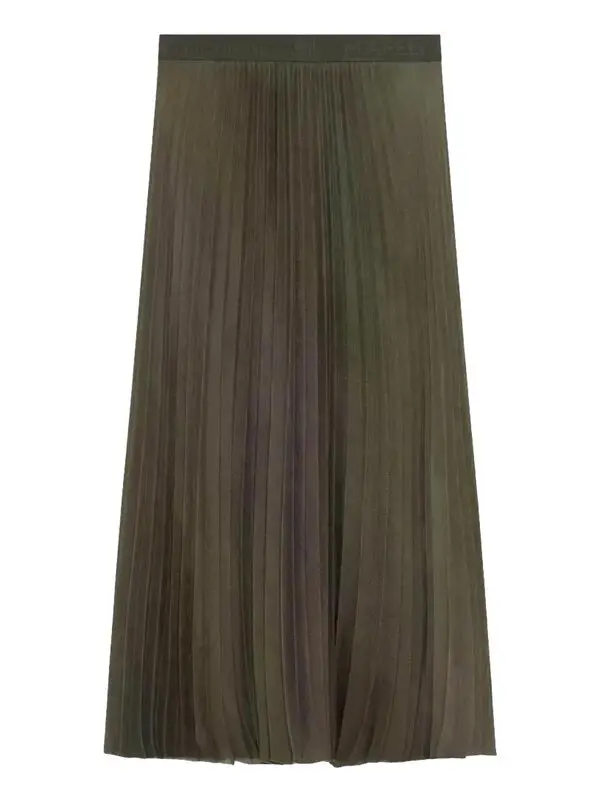 Marella Plissé Pleated Midi Skirt - Brown