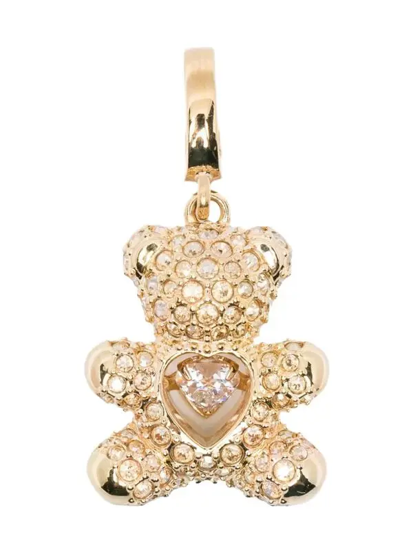 SWAROVSKI Idyllia Crystal Teddy Charm - Gold