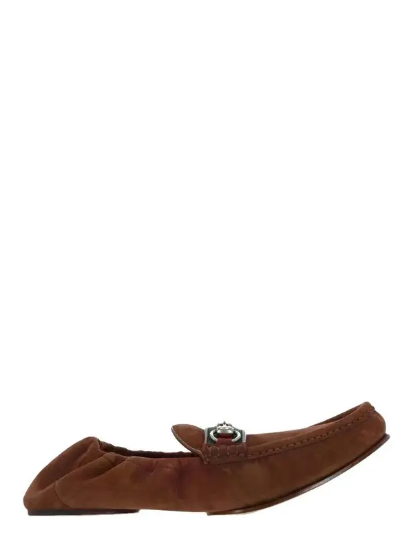 Gucci Suede Loafers - Brown