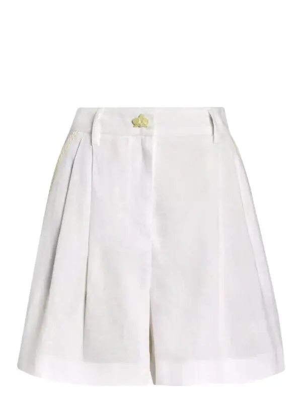 GENNY Pleated Shorts - White