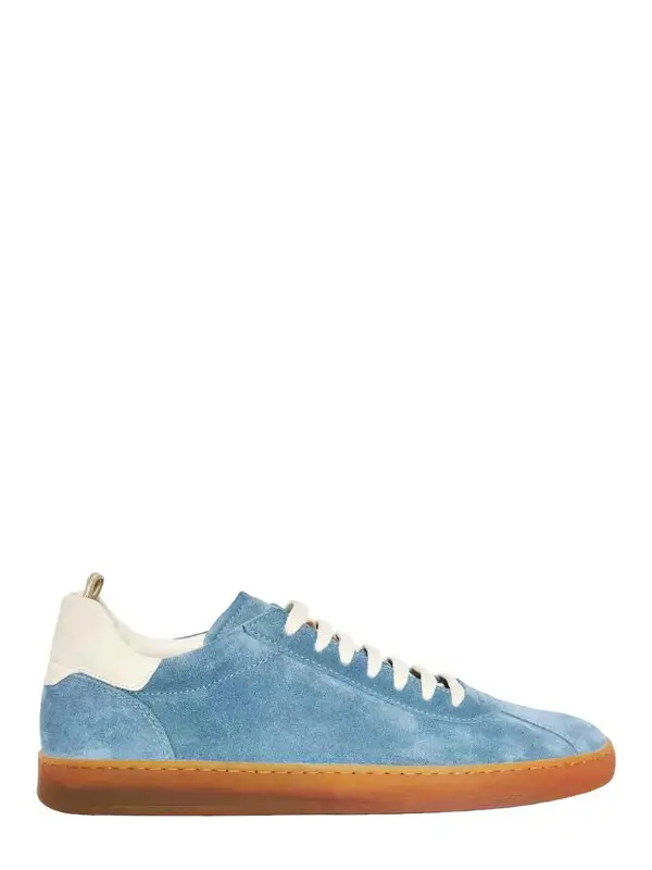 Officine Creative Halo 001 Suede Panelled Sneakers - Blue