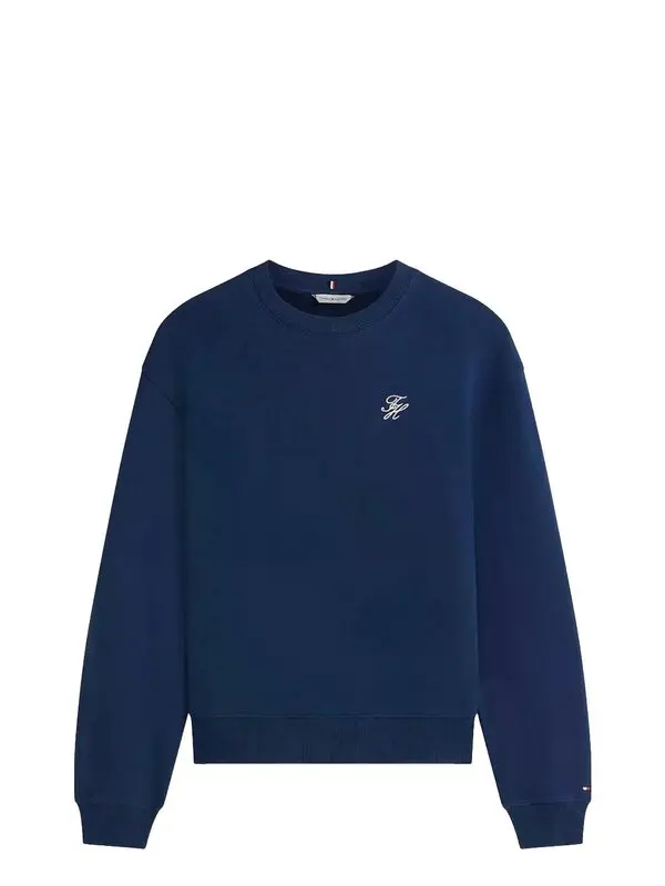 Tommy Hilfiger Embroidery Crew-neck Sweatshirt - Blue