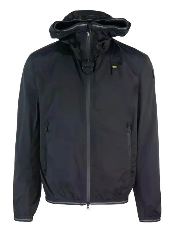 BLAUER. Zip-up Hooded Jacket - Black