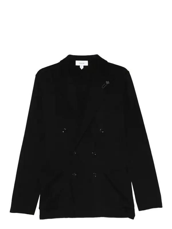 LARDINI Double-breasted Blazer - Black