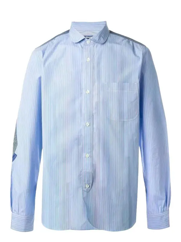 Junya Watanabe Stripe-pattern Shirt - Blue