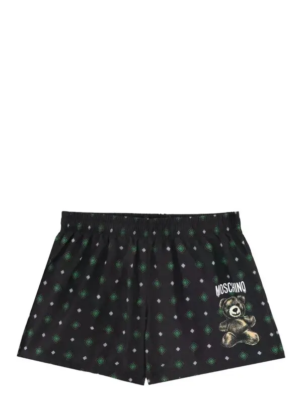 Moschino Teddy Swim Shorts - Black