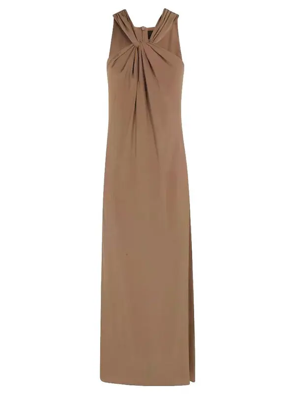 Federica Tosi Twisted Sleeveless Midi Dress - Brown